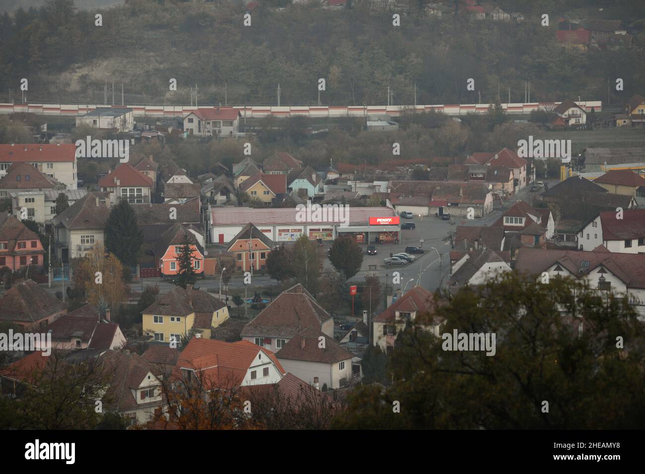 Sighisoara, Romania - 30 October 2021: Overview of the Transylvanian ...