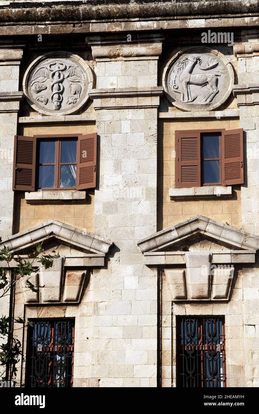 Greece Rhodes island Rhodes city Italian monuments Stock Photo - Alamy