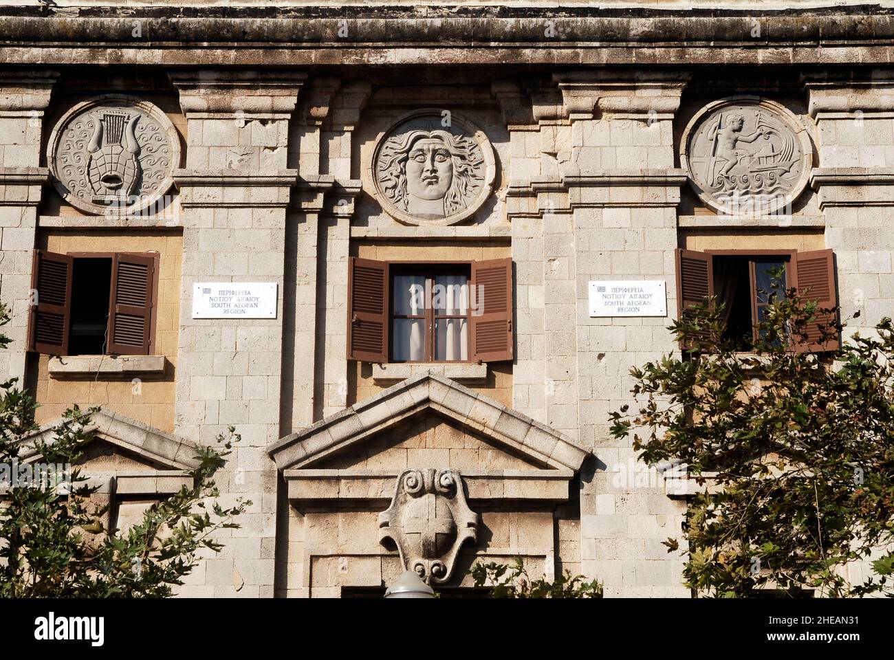 Greece Rhodes island Rhodes city Italian monuments Stock Photo - Alamy