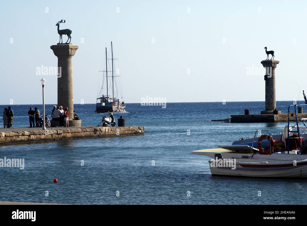 Greece Rhodes island Rhodes city Italian monuments Stock Photo - Alamy