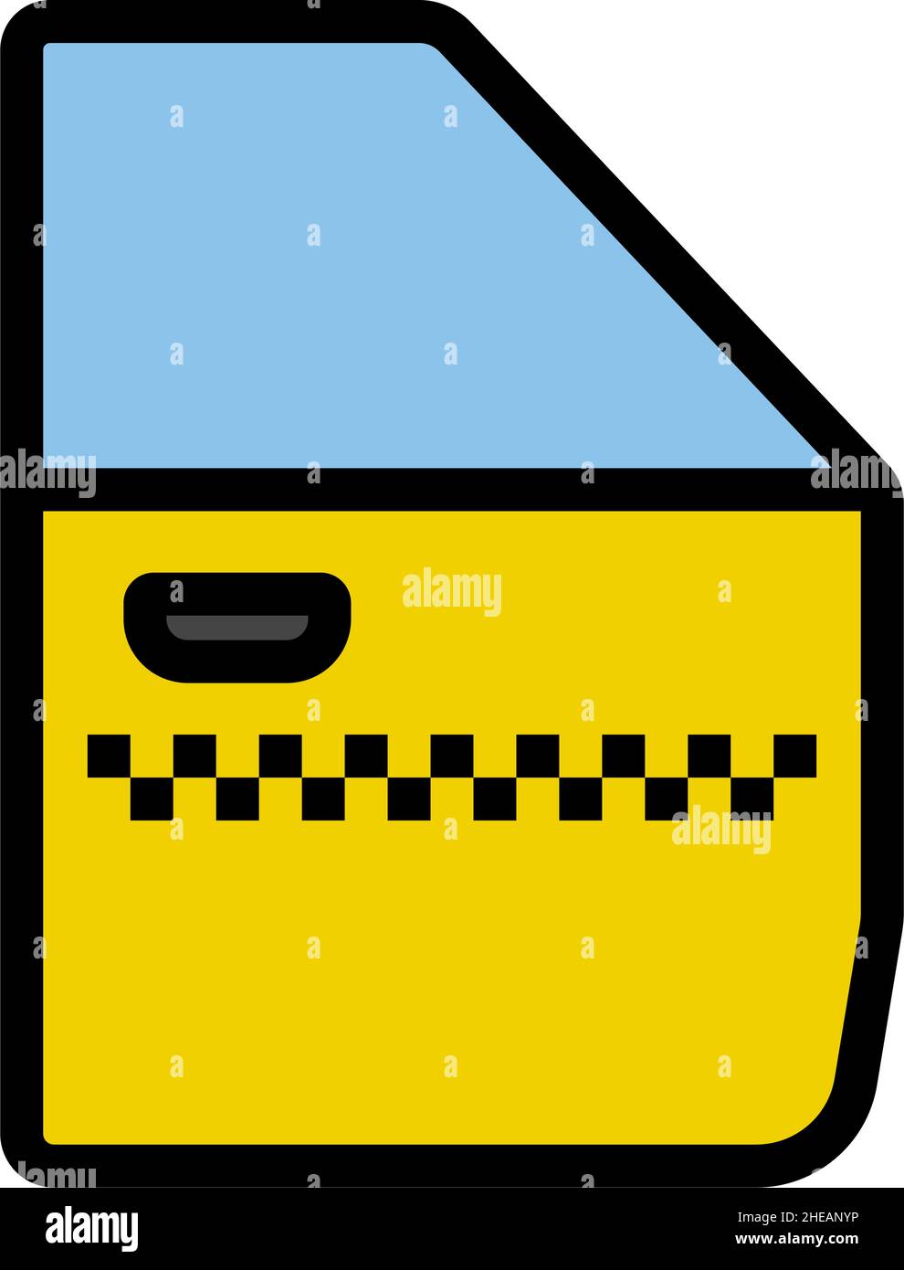 Taxi Side Door Icon. Editable Bold Outline With Color Fill Design ...