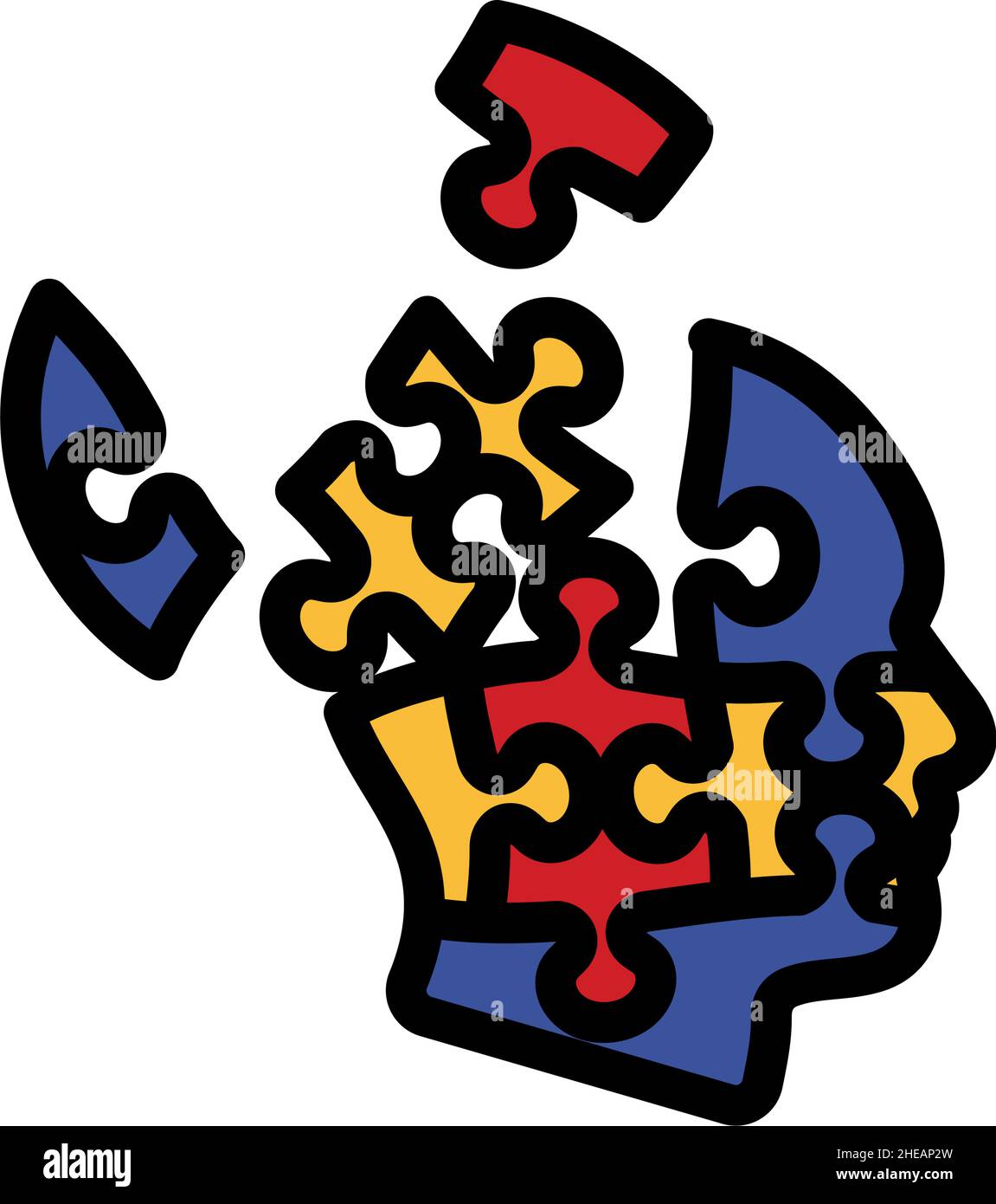 Solution Icon. Editable Bold Outline With Color Fill Design. Vector ...