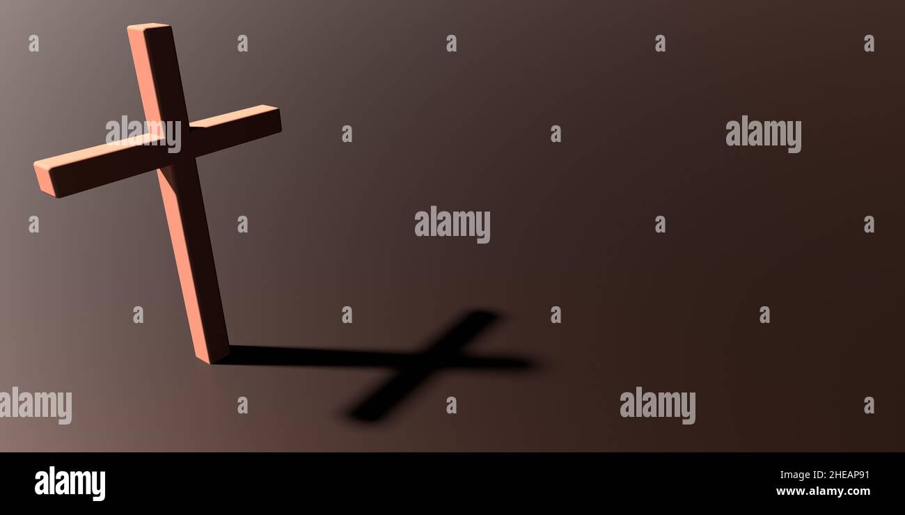 Empty cross on a blank background. Easter concept. 3d rendering Stock ...