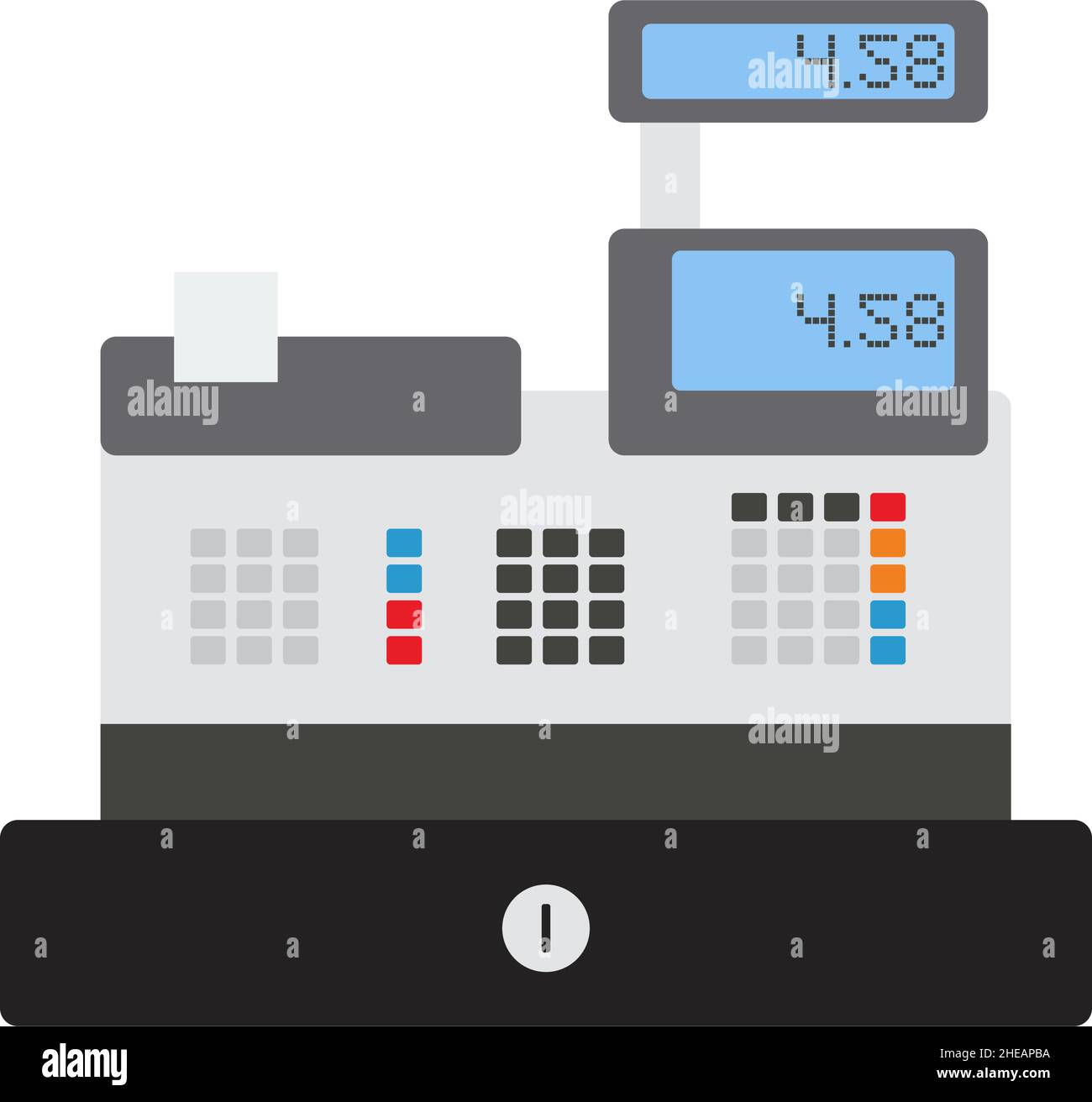 Cashier Icon. Flat Color Design. Vector Illustration Stock Vector Image ...