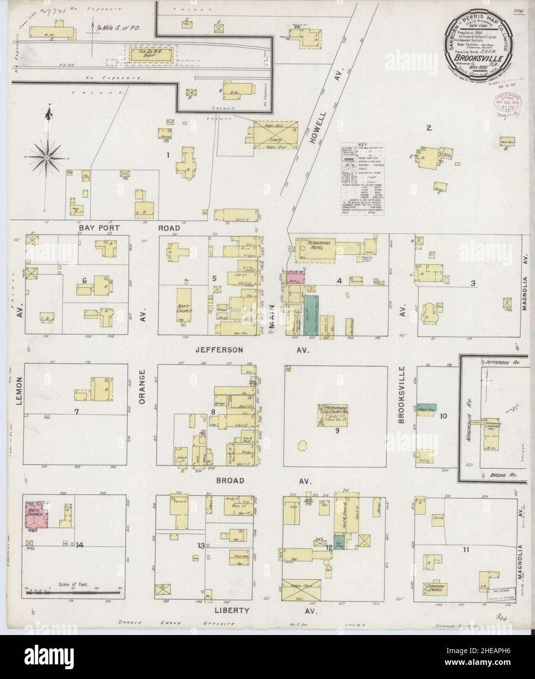 Brooksville florida map hi-res stock photography and images - Alamy