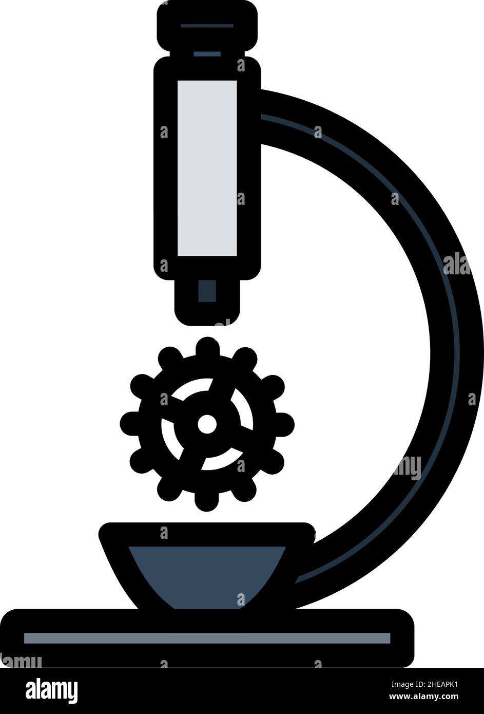 Research Icon. Editable Bold Outline With Color Fill Design. Vector ...