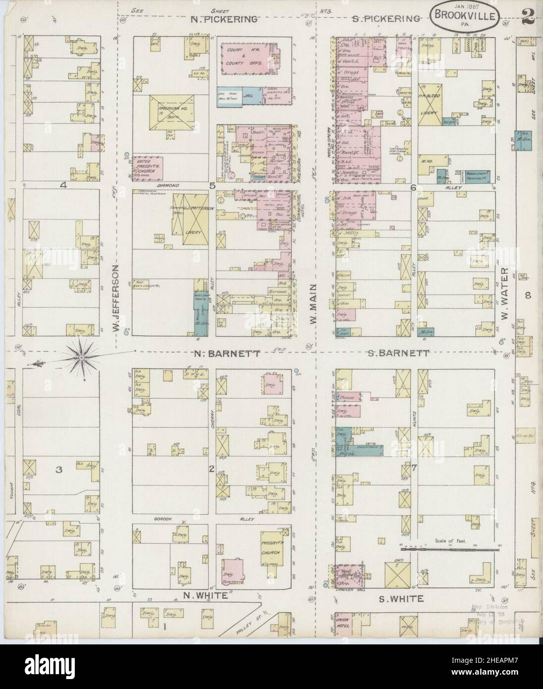 Brookville pennsylvania map hi-res stock photography and images - Alamy