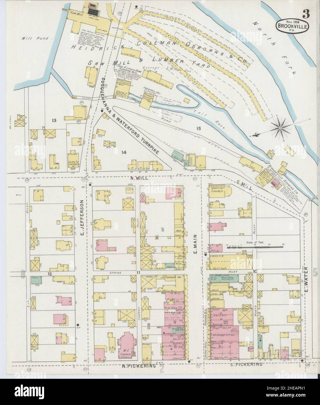 Brookville pennsylvania map hi-res stock photography and images - Alamy