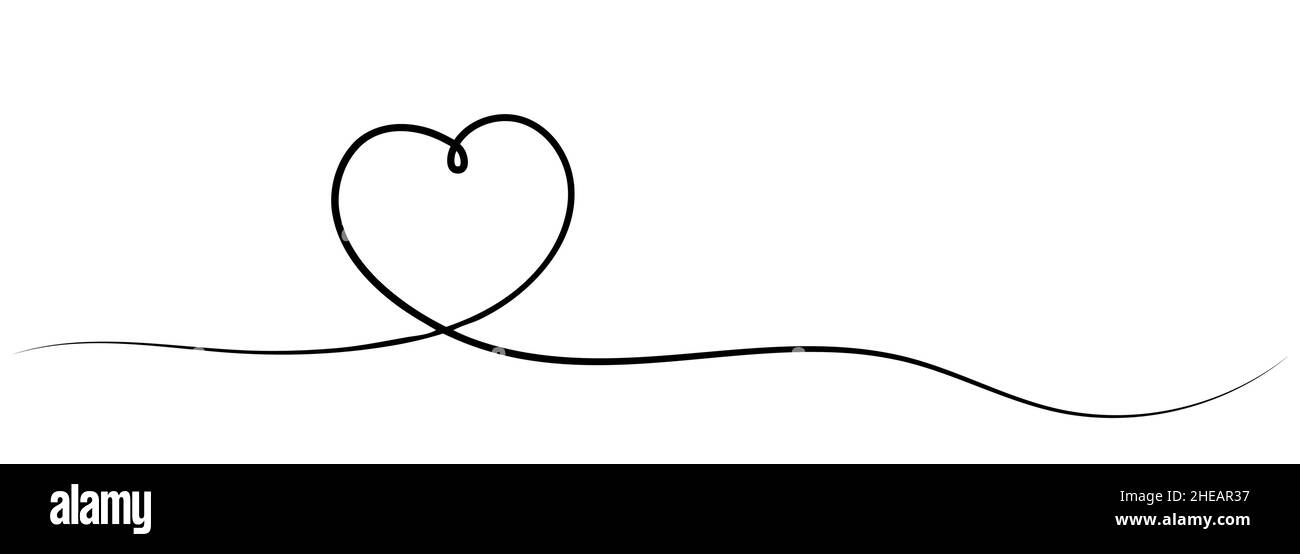 Heart Line Drawing Stock Vector Image & Art - Alamy
