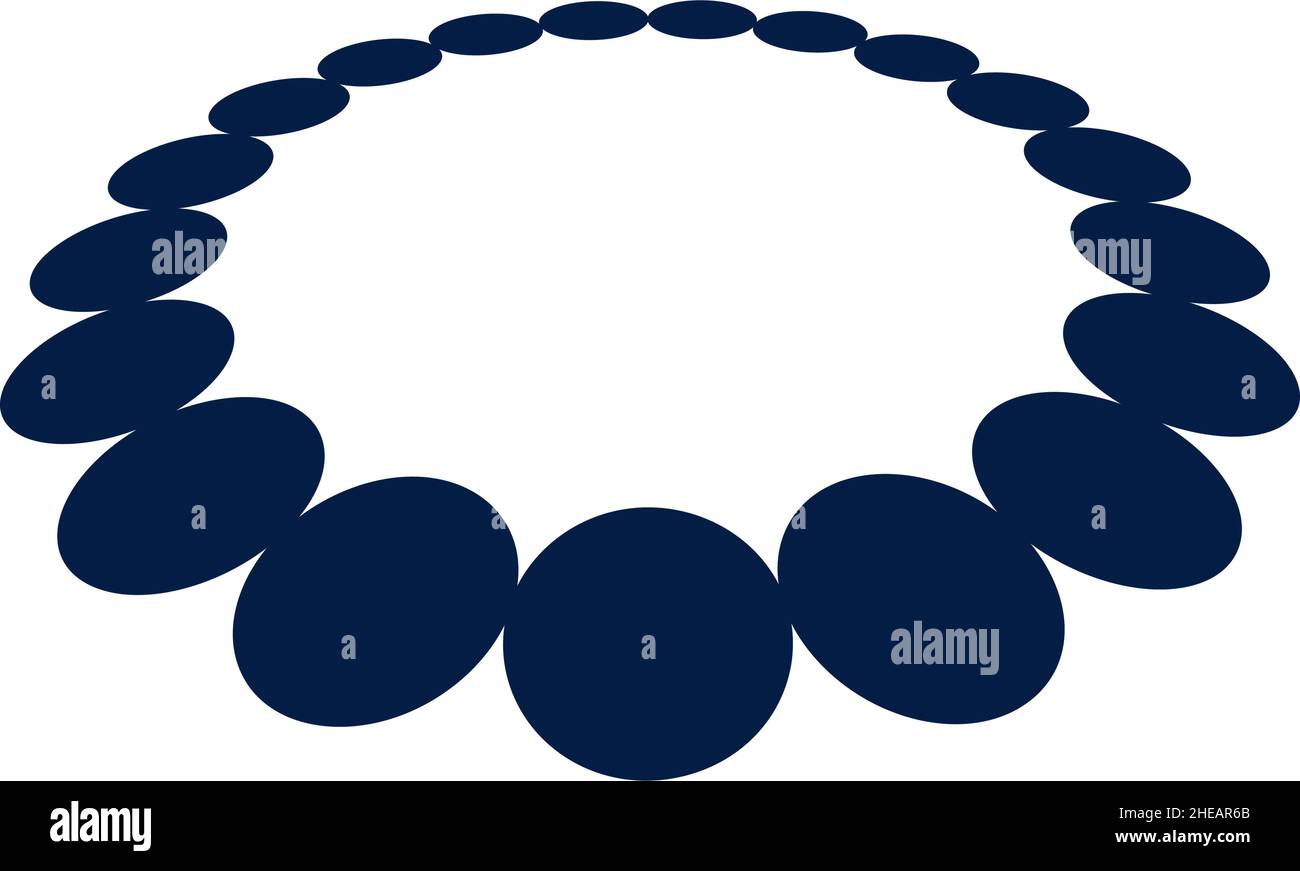 Beads Icon. Editable Bold Outline With Color Fill Design. Vector ...