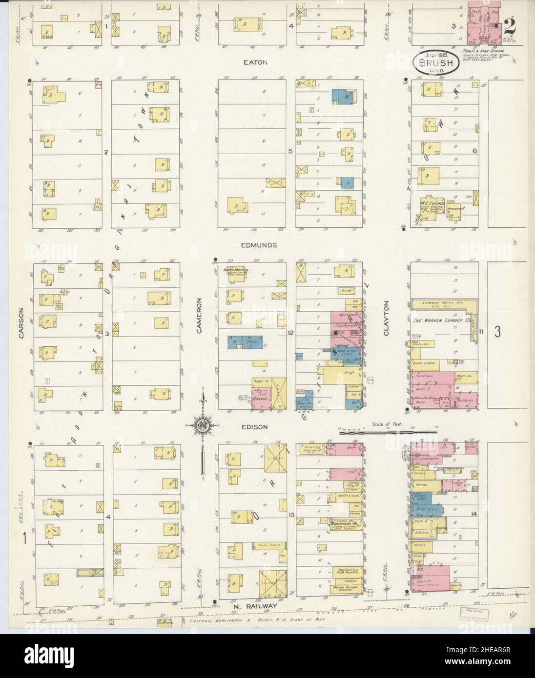 Brush colorado map hi-res stock photography and images - Alamy