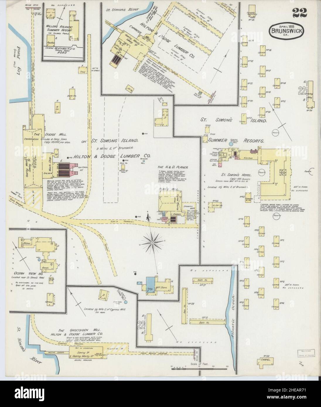 Brunswick georgia map hi-res stock photography and images - Alamy