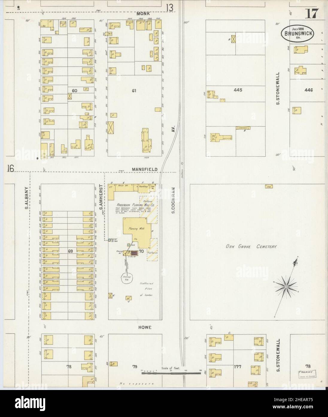 Brunswick georgia map hi-res stock photography and images - Alamy