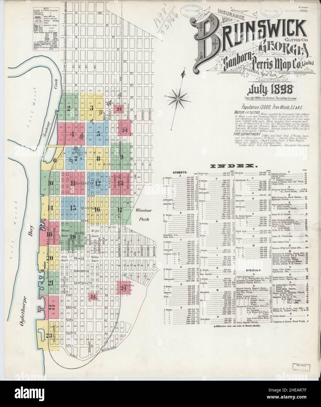 Brunswick georgia map hi-res stock photography and images - Alamy