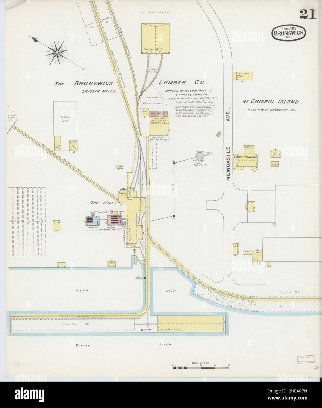Brunswick georgia map hi-res stock photography and images - Alamy
