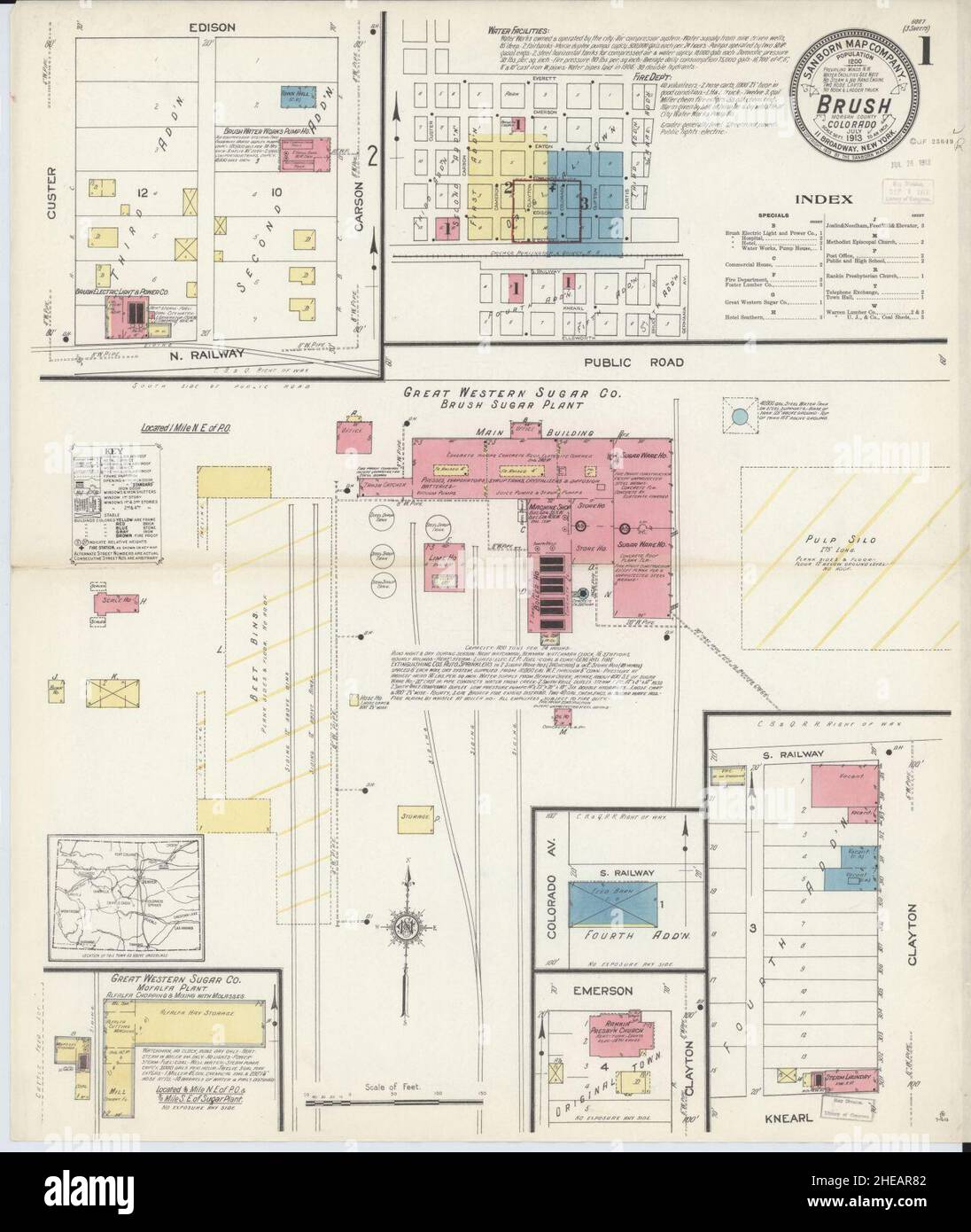 Brush colorado map hi-res stock photography and images - Alamy