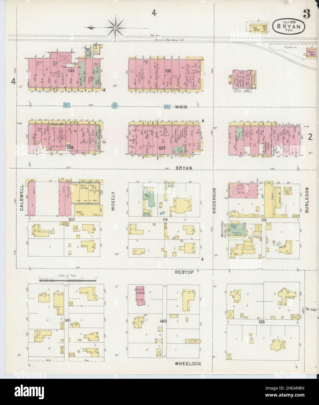 Map of bryan texas hi-res stock photography and images - Alamy
