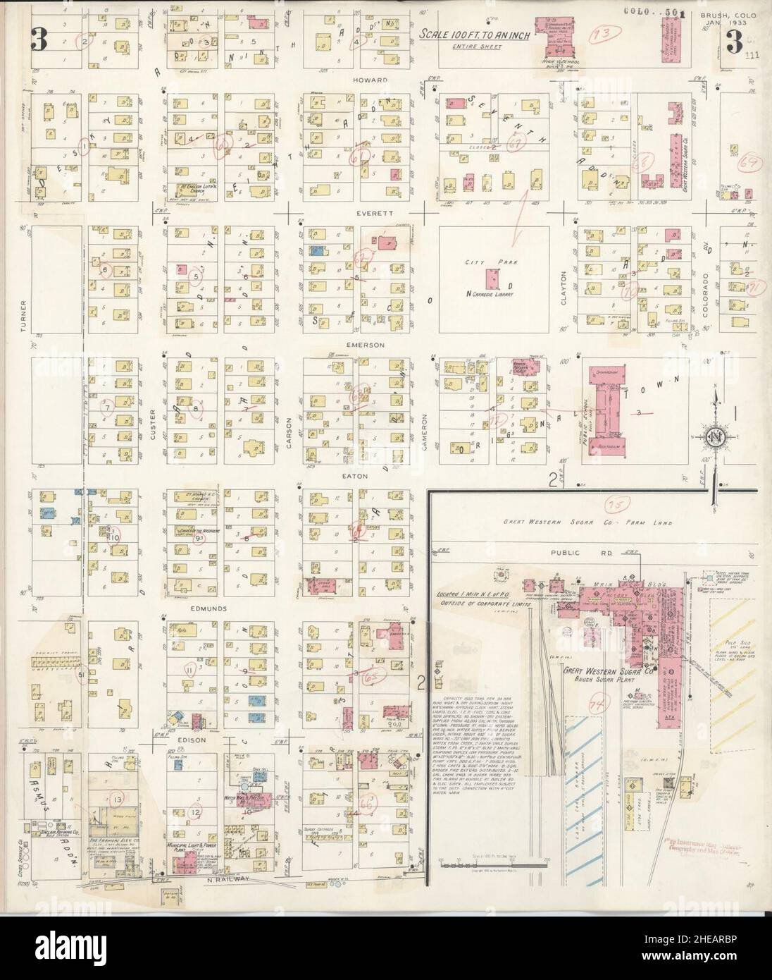 Brush colorado map hi-res stock photography and images - Alamy