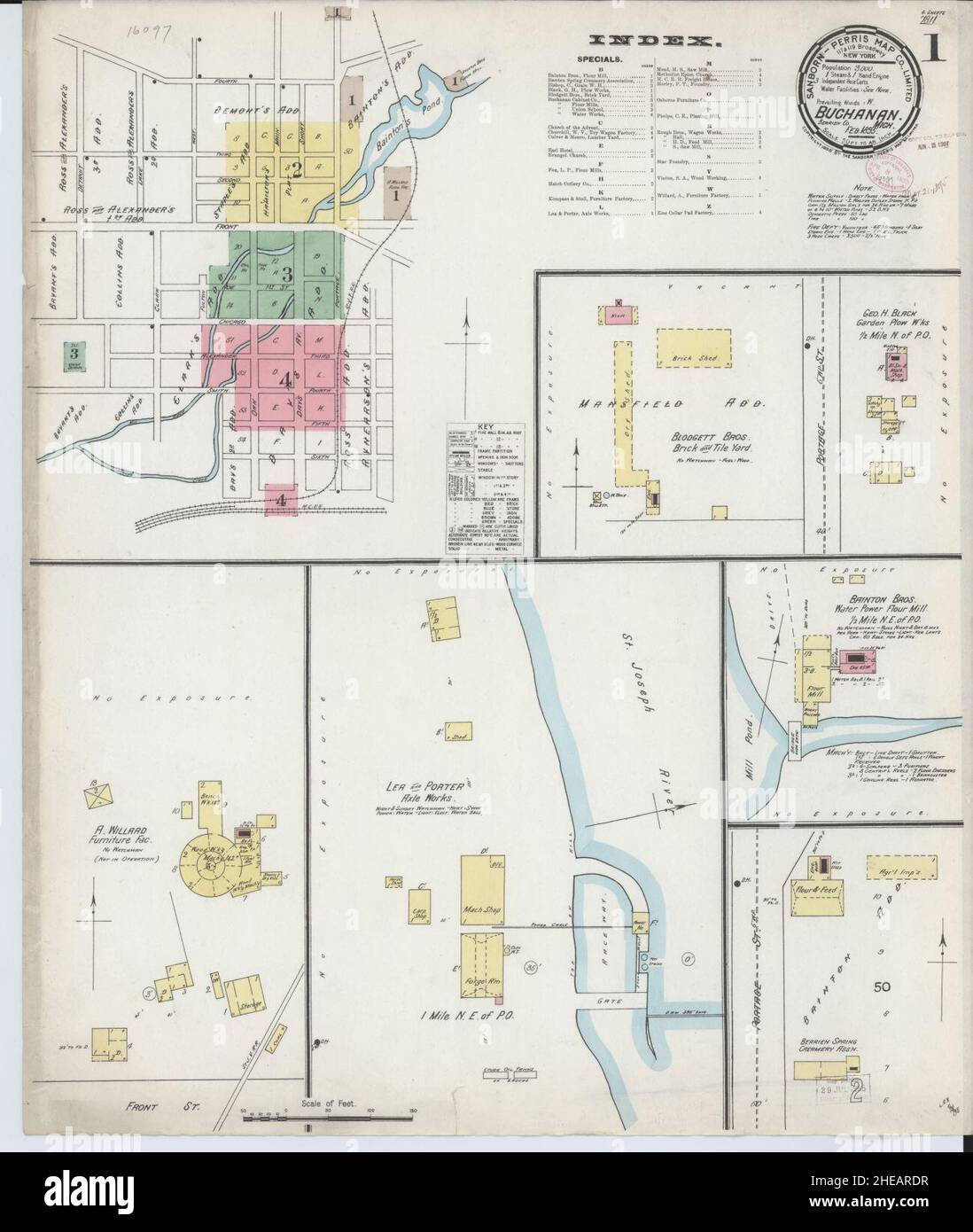 Buchanan county map hi-res stock photography and images - Alamy
