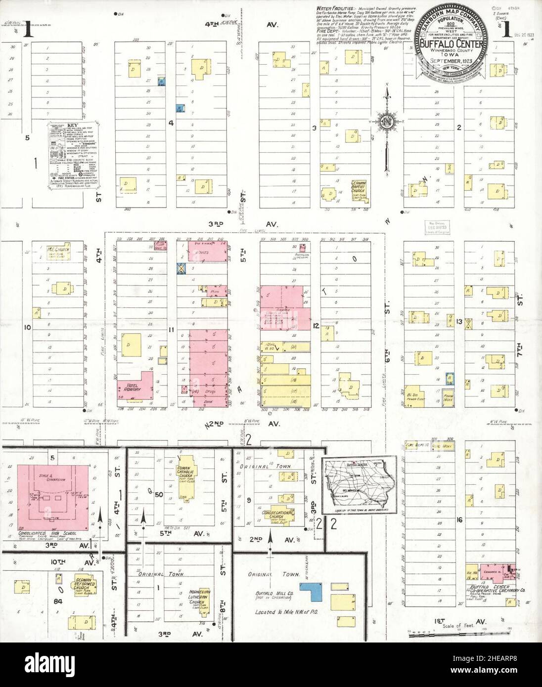 Winnebago iowa map hi-res stock photography and images - Alamy