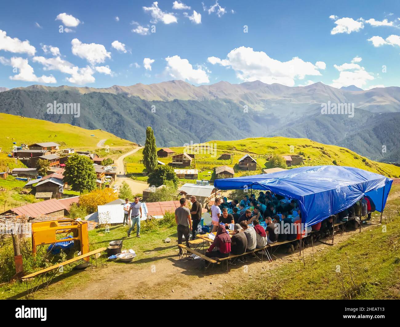 Upper Omalo, Tusheti,Georgia - 28th august, 2020. Tushetob ...