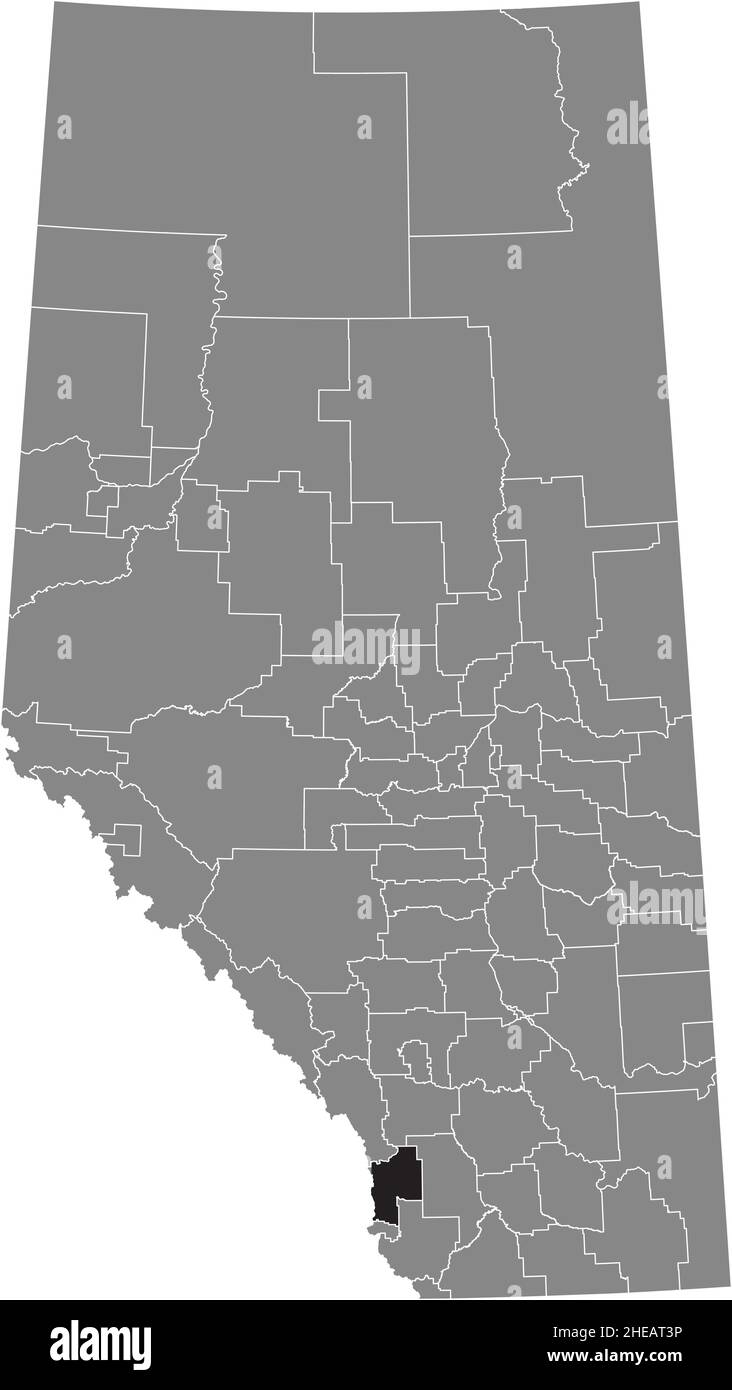 Black flat blank highlighted location map of the RANCHLAND NO. 66 ...