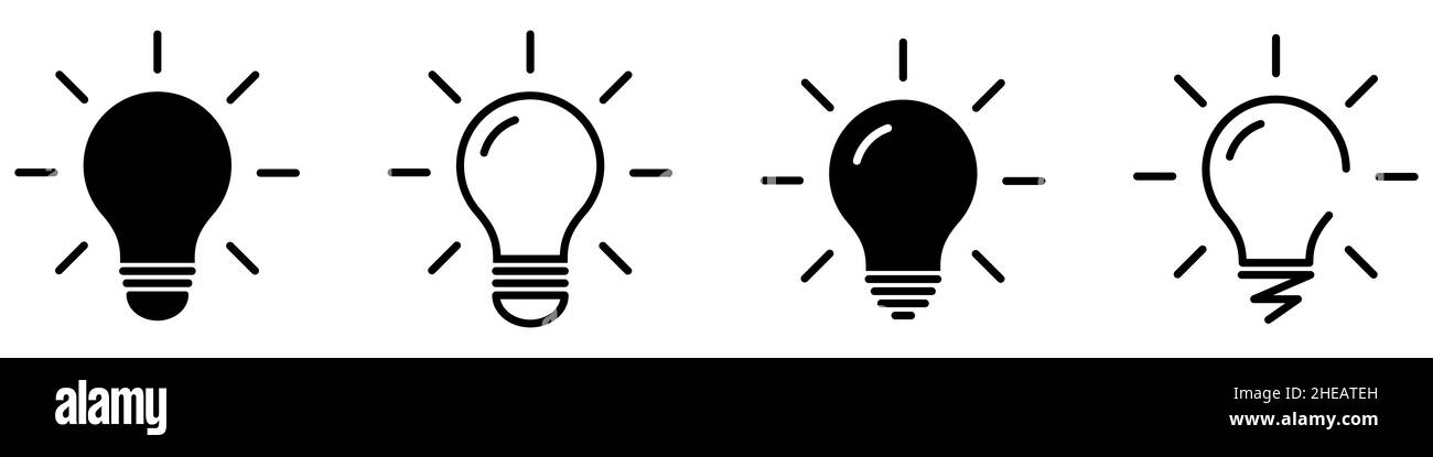 Vector light bulbs icon set Stock Vector Image & Art - Alamy