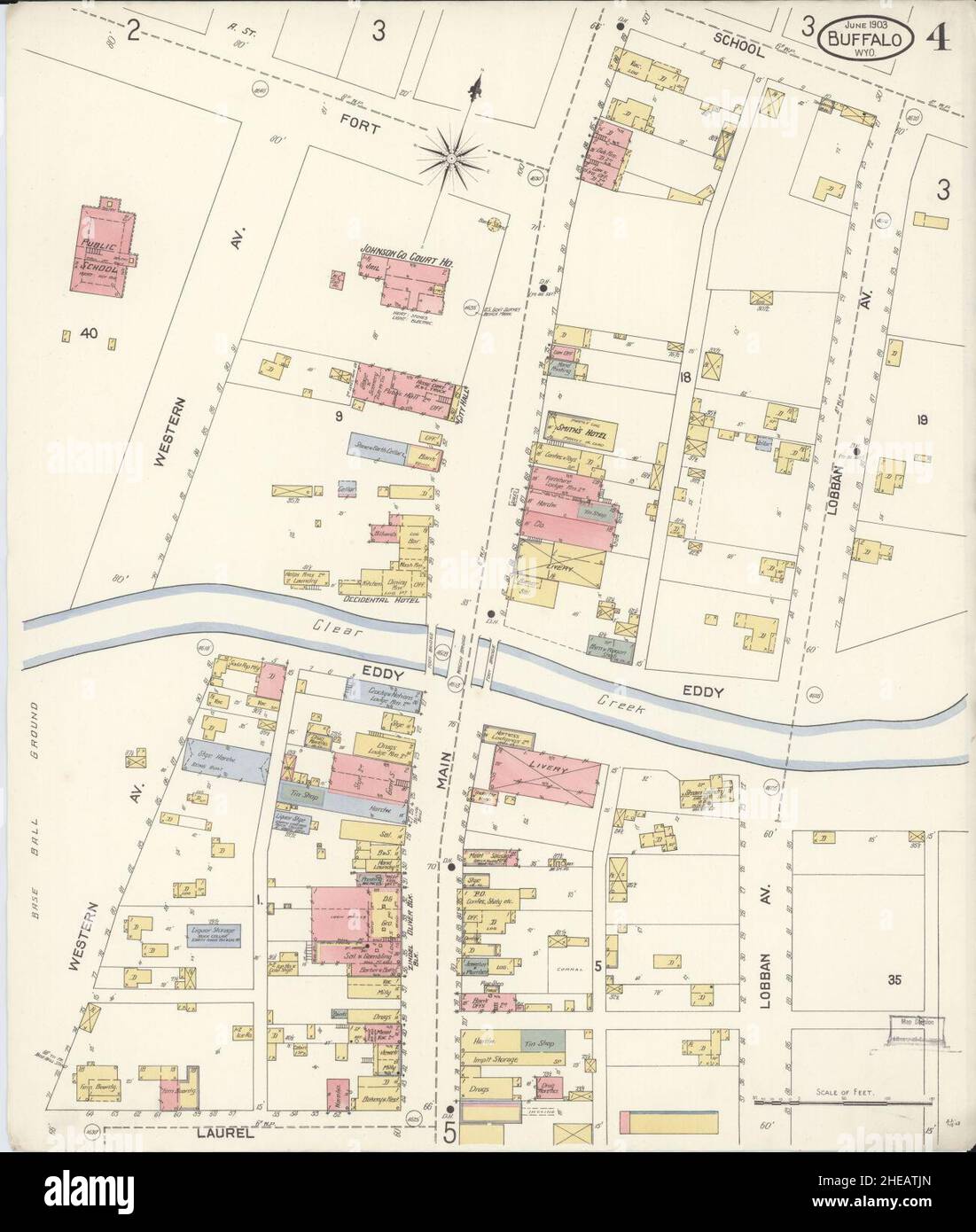 Buffalo wyoming map hi-res stock photography and images - Alamy