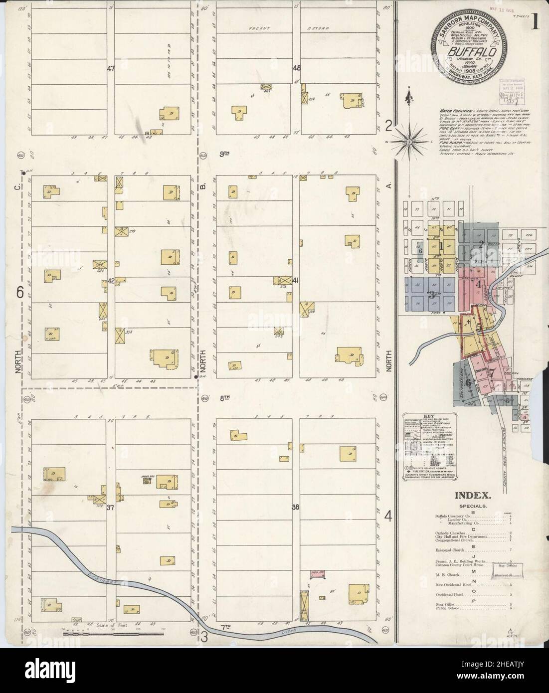 Buffalo wyoming map hi-res stock photography and images - Alamy