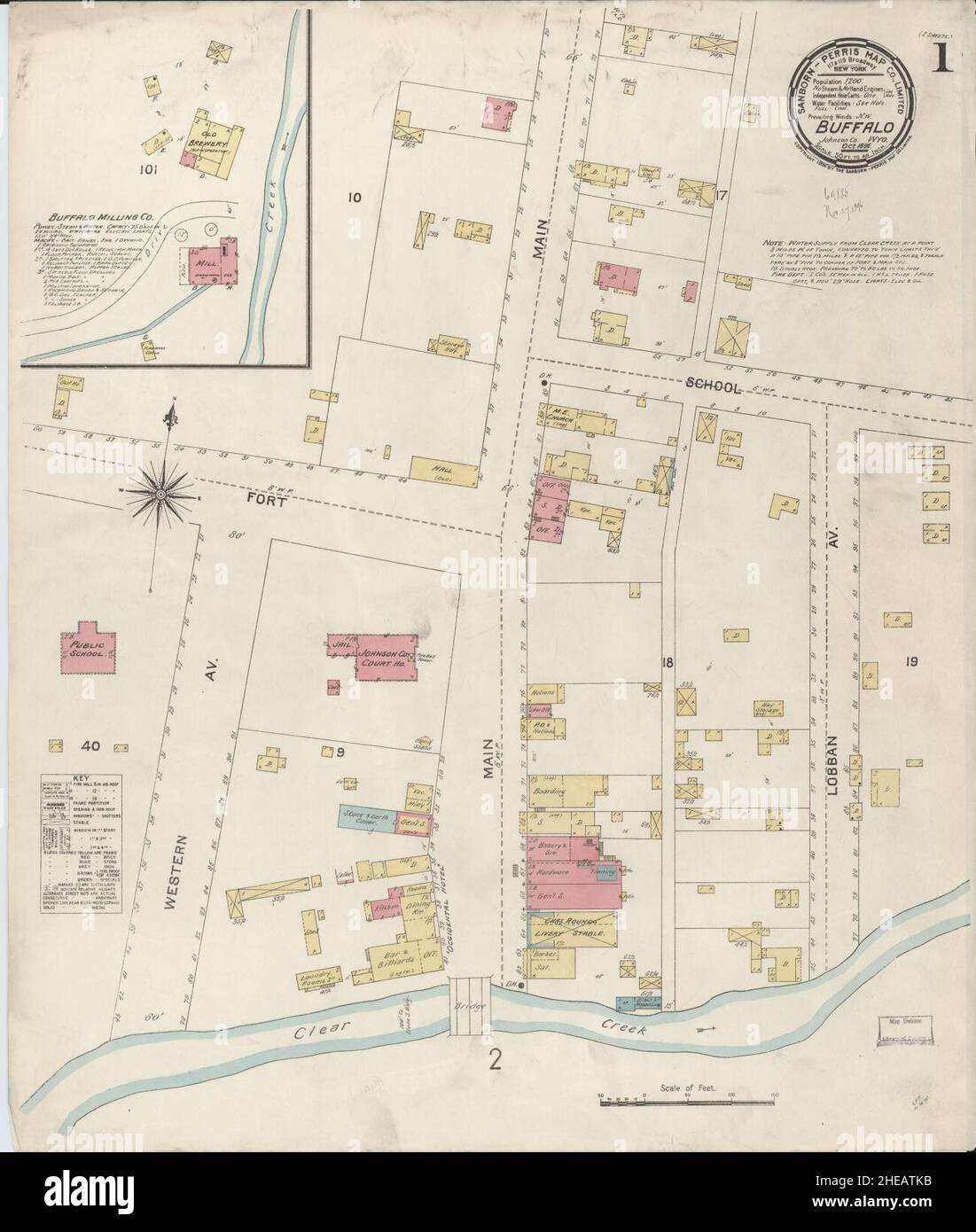 Buffalo wyoming map hi-res stock photography and images - Alamy