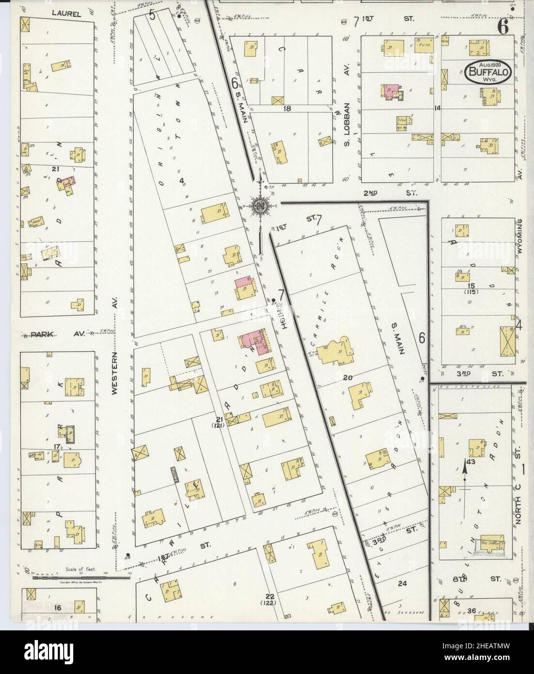 Map of buffalo wyoming hi-res stock photography and images - Alamy