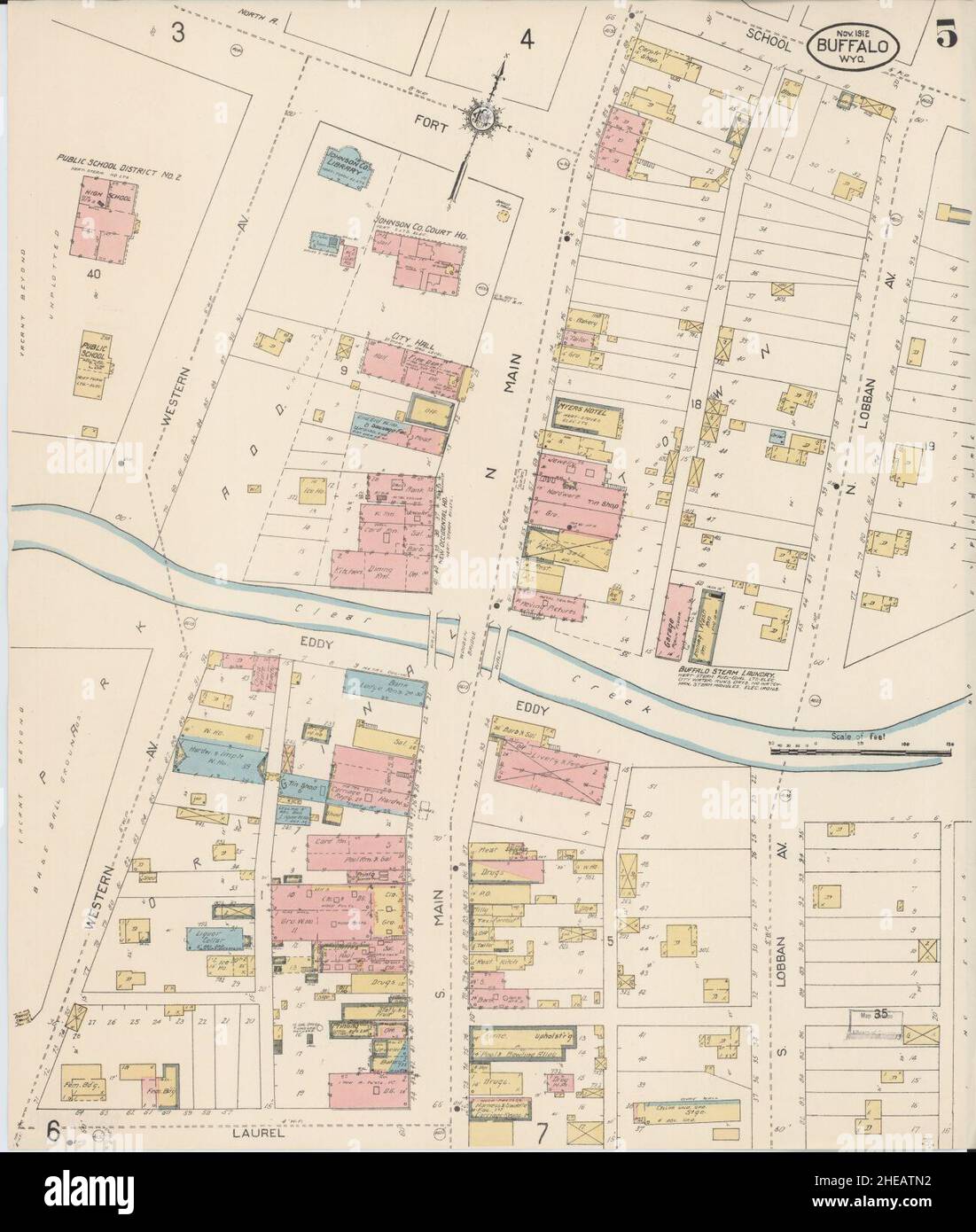 Map of buffalo wyoming hi-res stock photography and images - Alamy