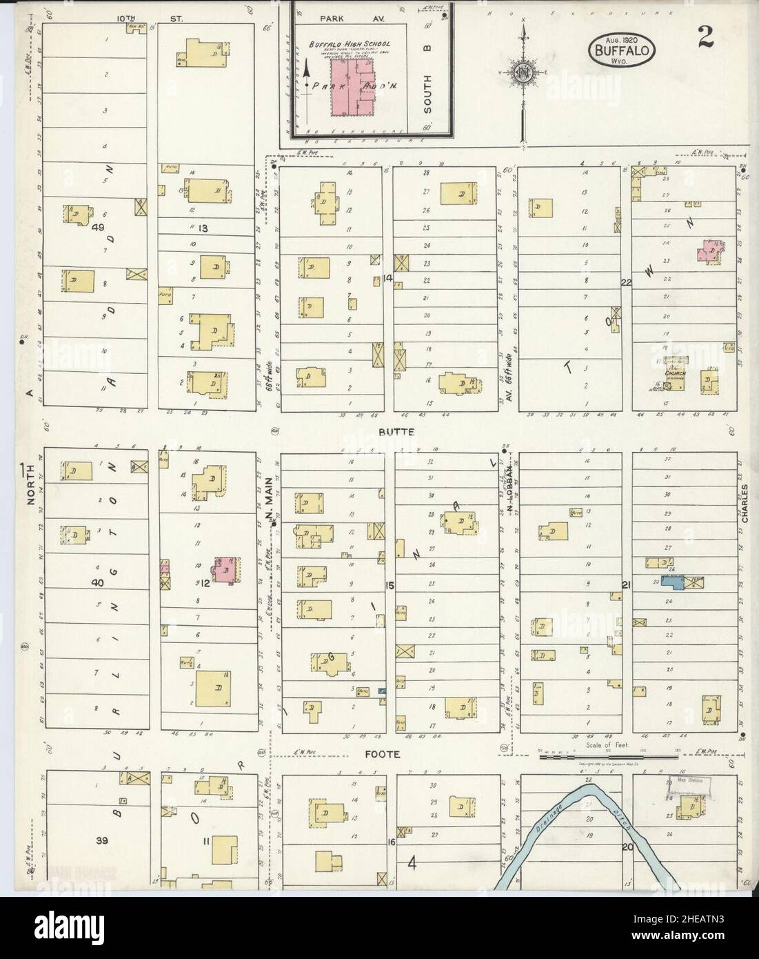 Buffalo wyoming map hi-res stock photography and images - Alamy