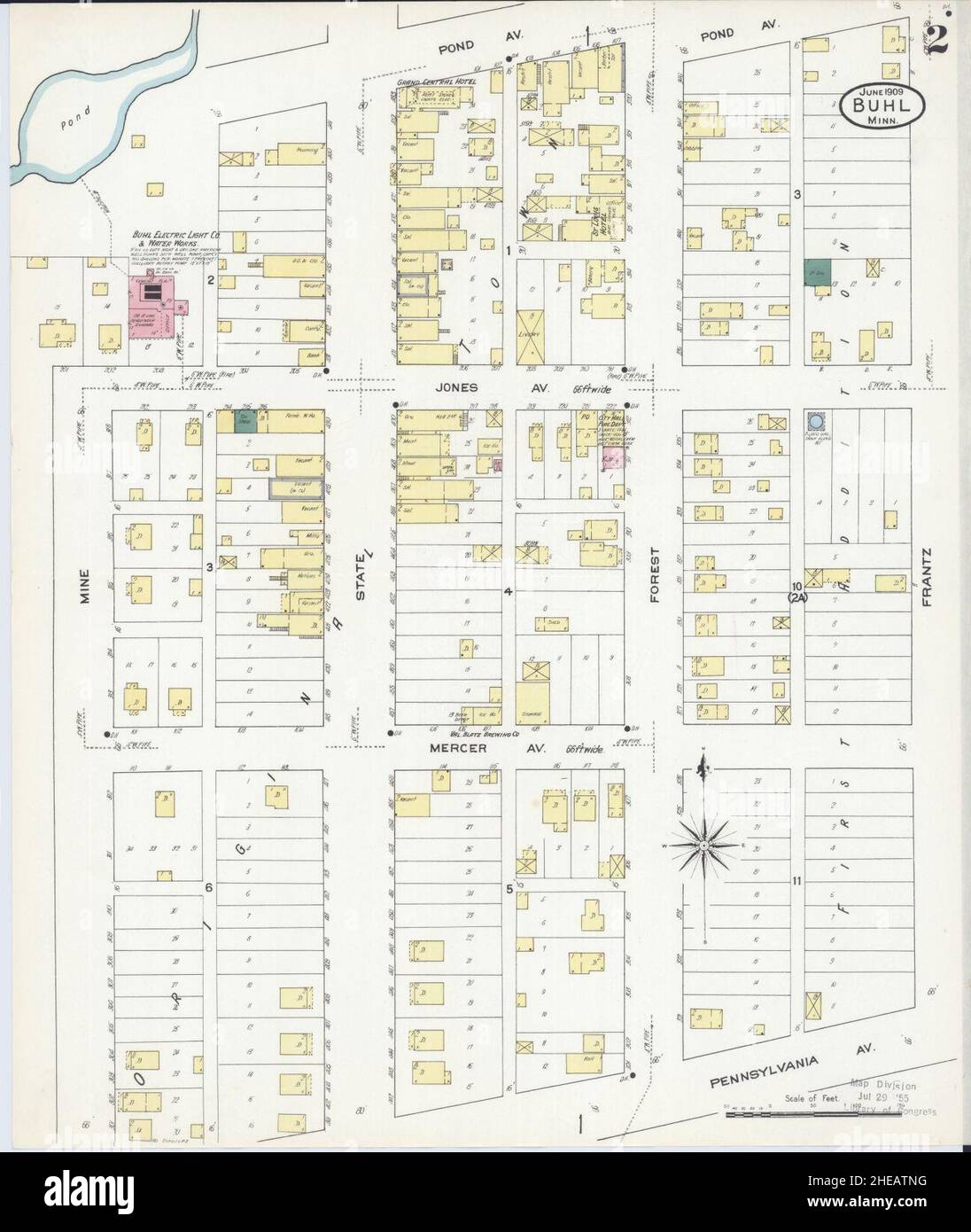 Map of buhl minnesota hi-res stock photography and images - Alamy