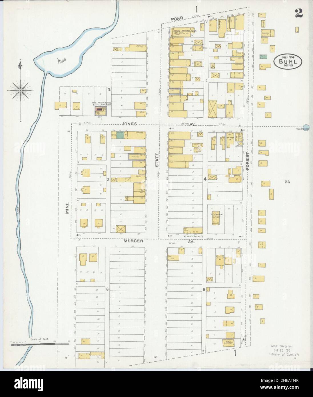 Sanborn Fire Insurance Map from Buhl, Saint Louis County, Minnesota ...