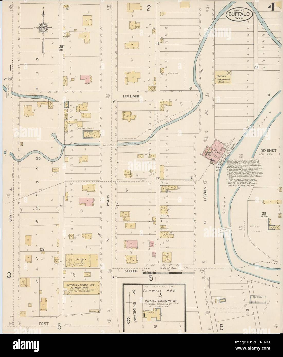 Map of buffalo wyoming hi-res stock photography and images - Alamy