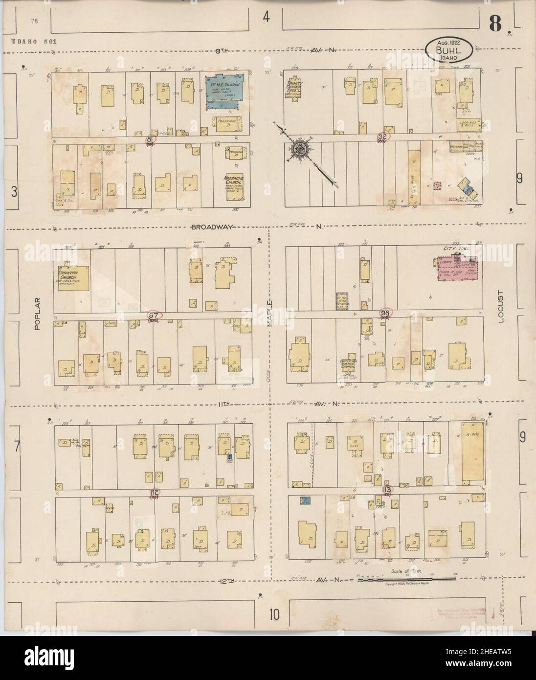 Map of buhl hi-res stock photography and images - Alamy