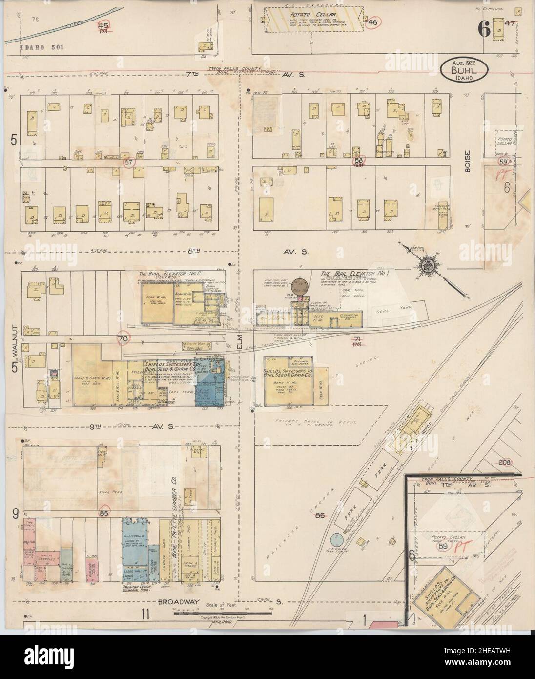 Map of buhl hi-res stock photography and images - Alamy