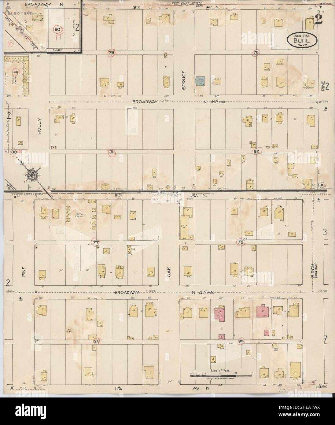 Map of buhl hi-res stock photography and images - Alamy
