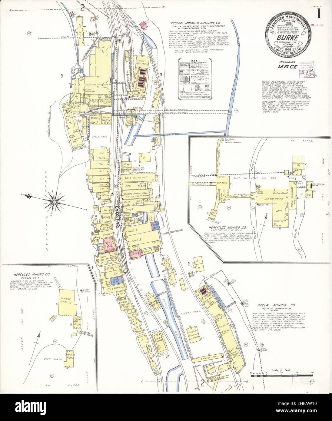 Map of burke hi-res stock photography and images - Alamy