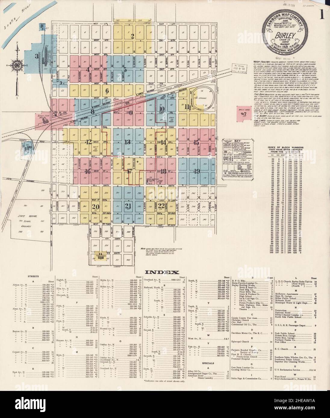 Cassia county map hi-res stock photography and images - Alamy