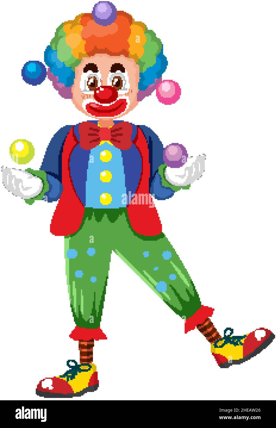 Funny clown cartoon character illustration Stock Vector Image & Art - Alamy