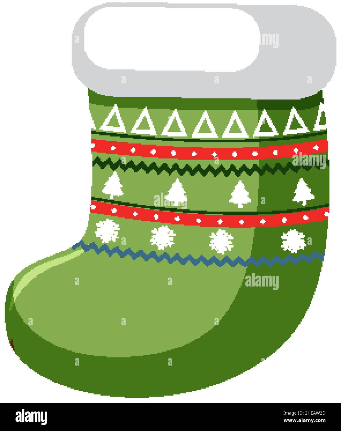 Christmas stocking in cartoon style illustration Stock Vector Image ...