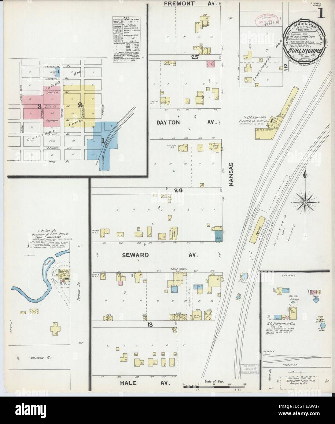 Map of burlingame hi-res stock photography and images - Alamy