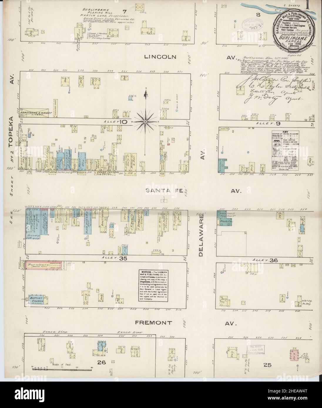 Map of burlingame hi-res stock photography and images - Alamy