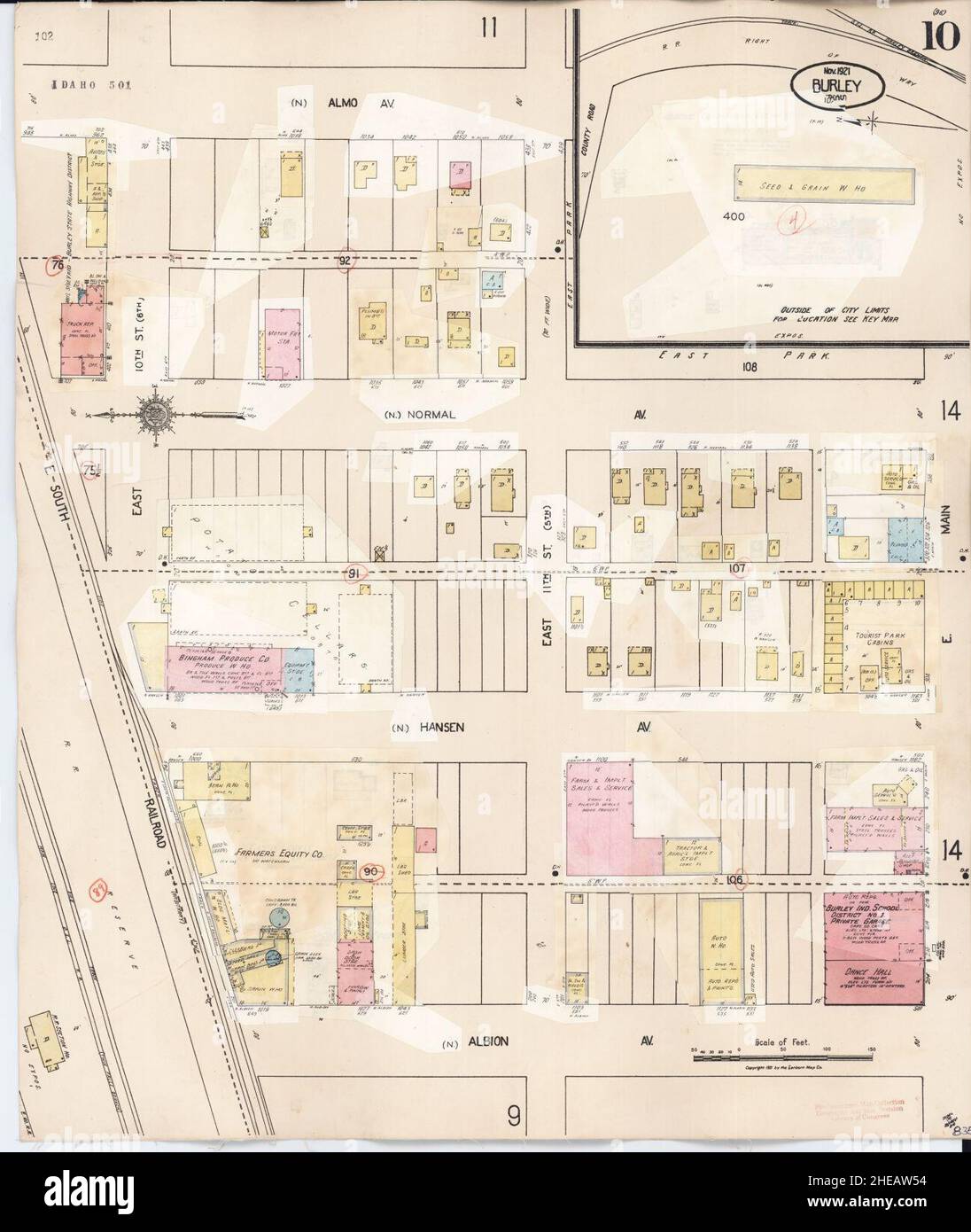Cassia county map hi-res stock photography and images - Alamy