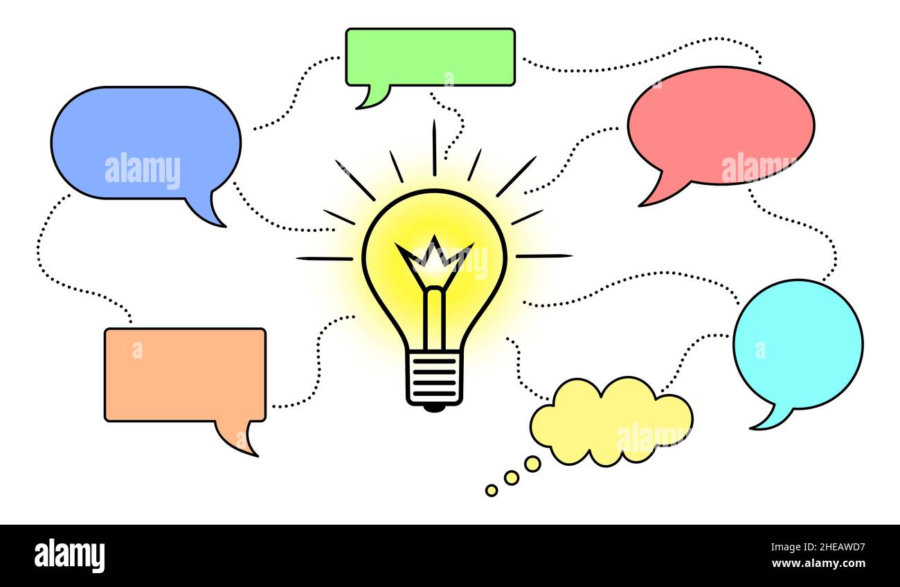 Illustration of an idea concept Stock Photo - Alamy