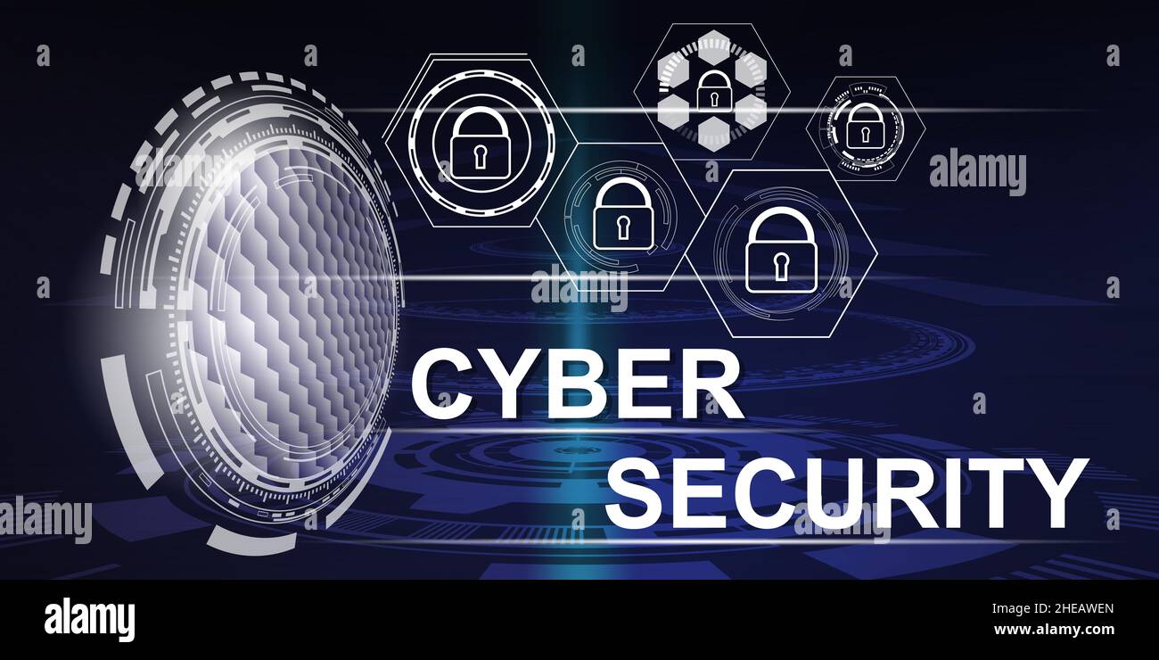 Illustration of a cyber security concept Stock Photo - Alamy