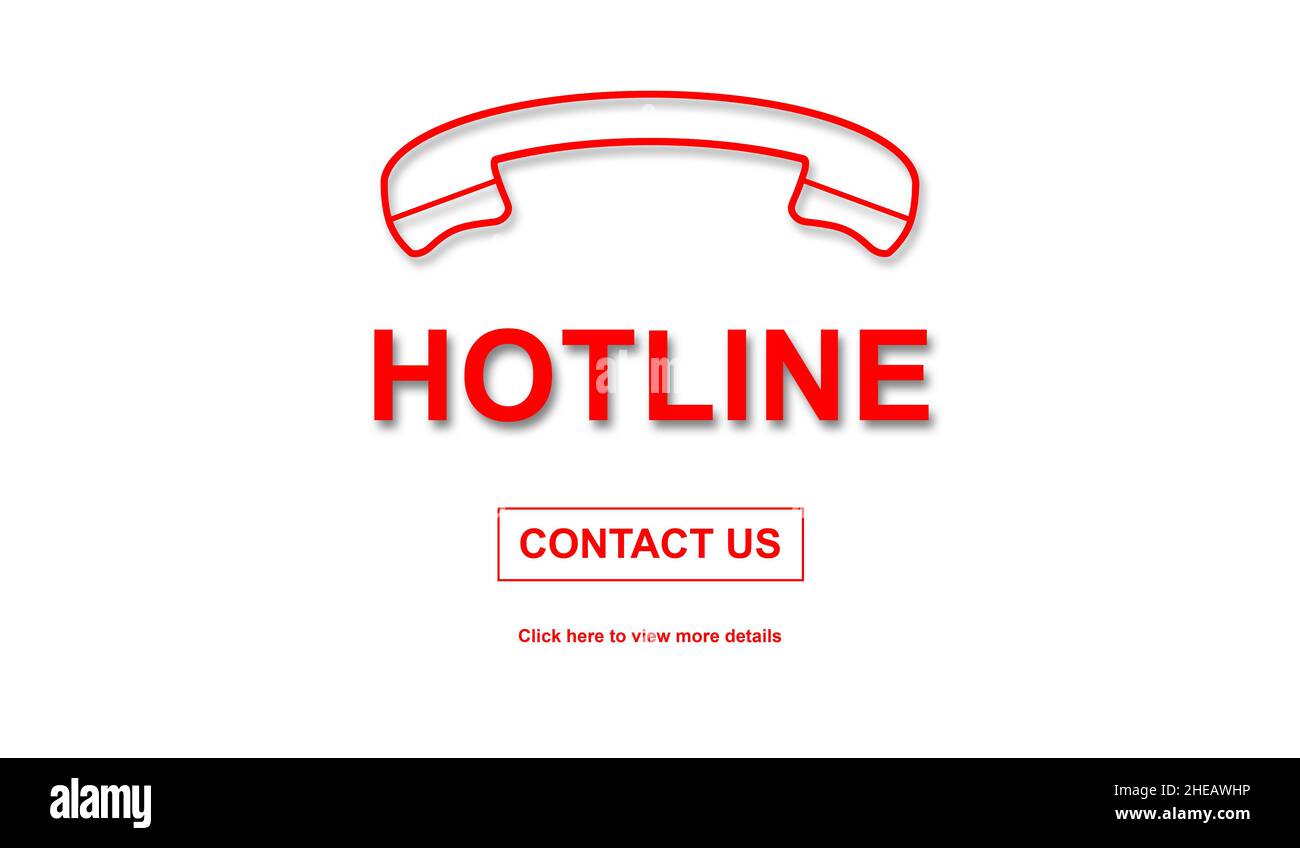 Concept of hotline on white background Stock Photo - Alamy