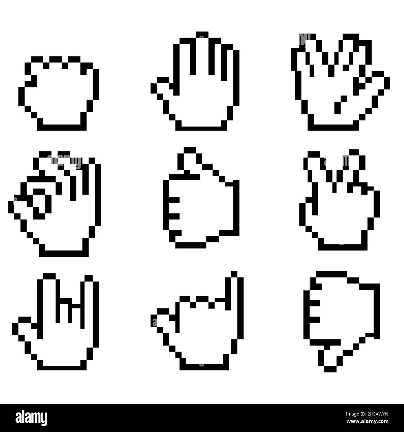 Pixelated thumb up icon hi-res stock photography and images - Alamy